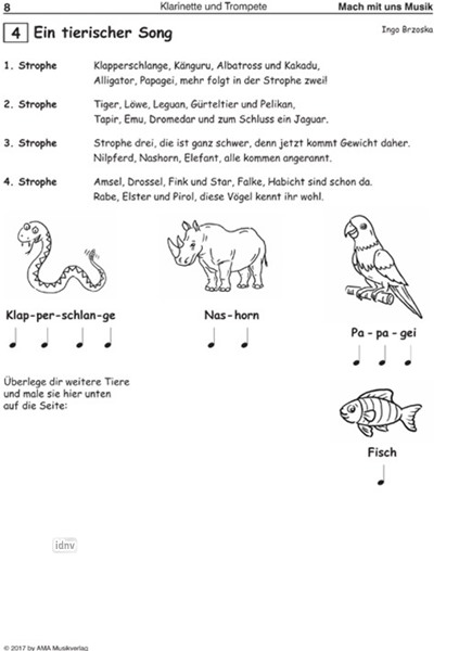 Mach mit uns Musik. 6 für Klarinette/Trompete (B und C) - AMA Verlag