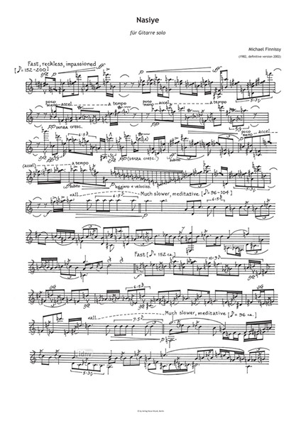 Nasiye für Gitarre solo (1982) - AMA Verlag
