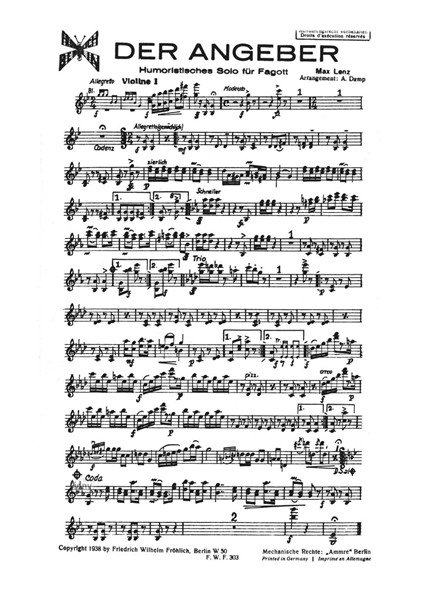 Der Angeber für Salonorchester - AMA Verlag