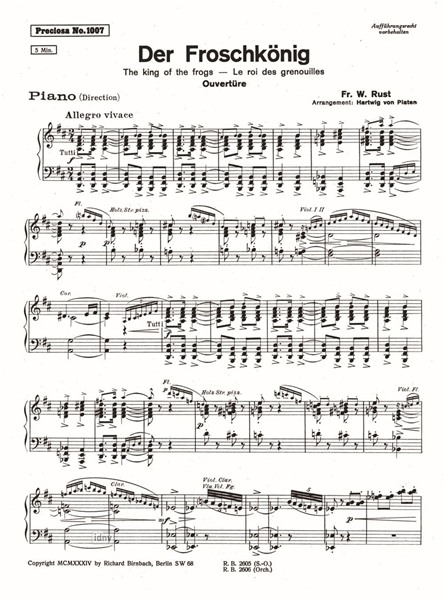 Der Froschkönig für Salon-Orchester - AMA Music